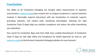 Advancements in Anti-Static and Conductive Packaging for Explosive ...