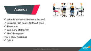 ePoD: Advancements in Delivery Automation and Proof of Delivery | PPTX