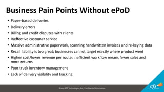 ePoD: Advancements in Delivery Automation and Proof of Delivery | PPTX