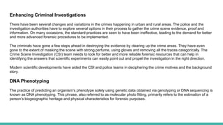 Advancements in Forensic Science Institutes in India | PDF