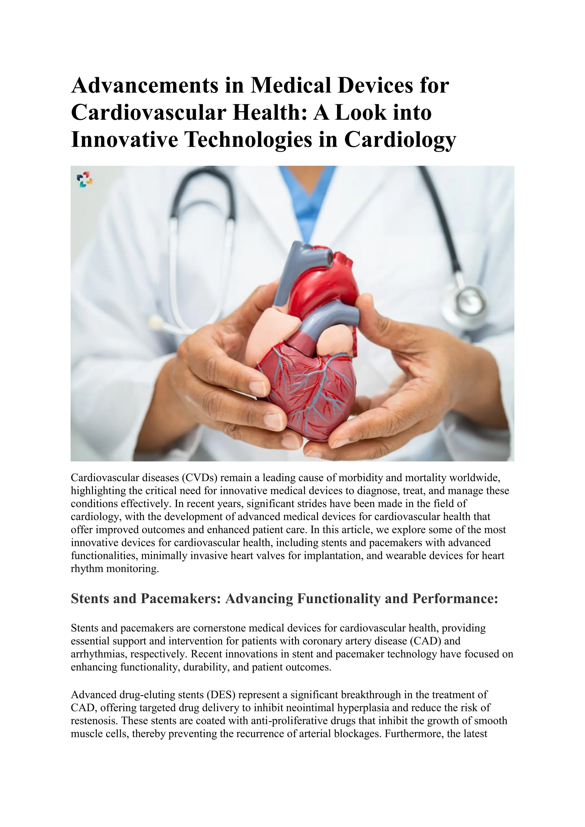 Most Innovative Medical Devices for Cardiovascular Health | The ...