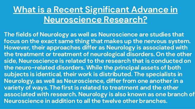 Advancements in neurology or neuroscience | PDF