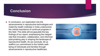 Advancements in Reproductive Technologies and Maternity Health ...