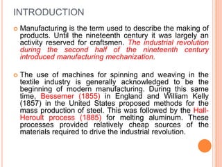 Advance Mfg Processes introduction | PPT