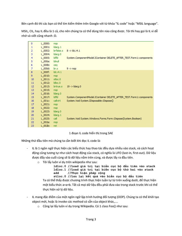Reverse Engineering .NET - Advanced Patching, Playing with IL | PDF