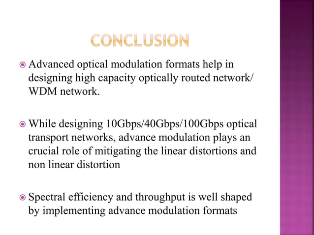 Advance optical modulation formats | PPT