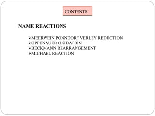 Name Reactions | PPTX