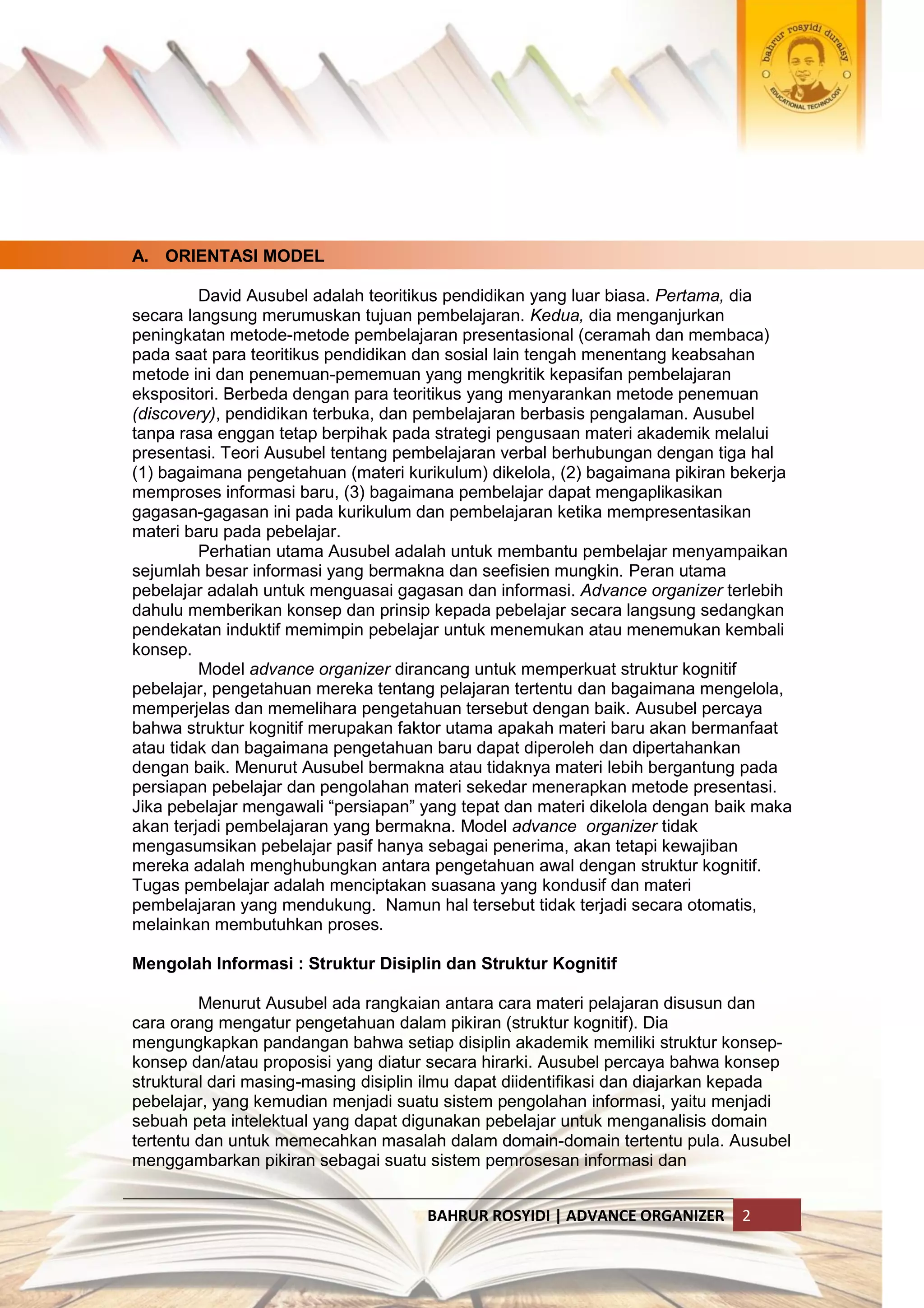 Advance organizer | PDF