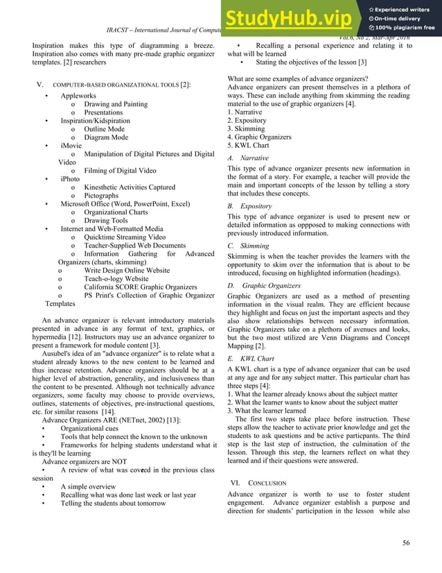 Advance Organizer Cognitive Instructional Strategy | PDF