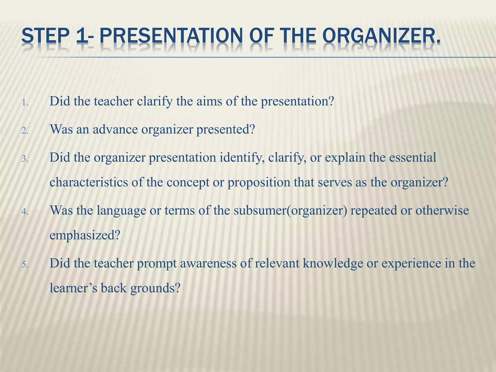 Advance organizer model | PPTX