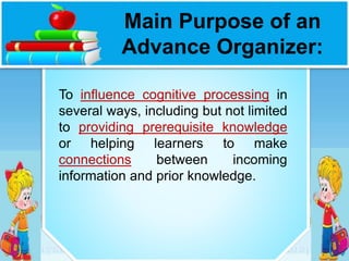 Advance Organizer ppt. | PPTX
