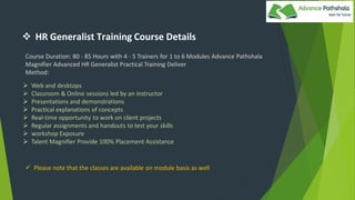 Advance Pathshala HR Practical Training Services | PDF