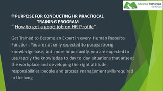 Advance Pathshala HR Practical Training Services | PDF