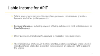 Advance personal income TAX (APIT)- Sri Lanka | PDF