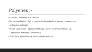 ANTI FUNGAL AGENTS AND THEIR MECHANISM OF ACTION. | PPT