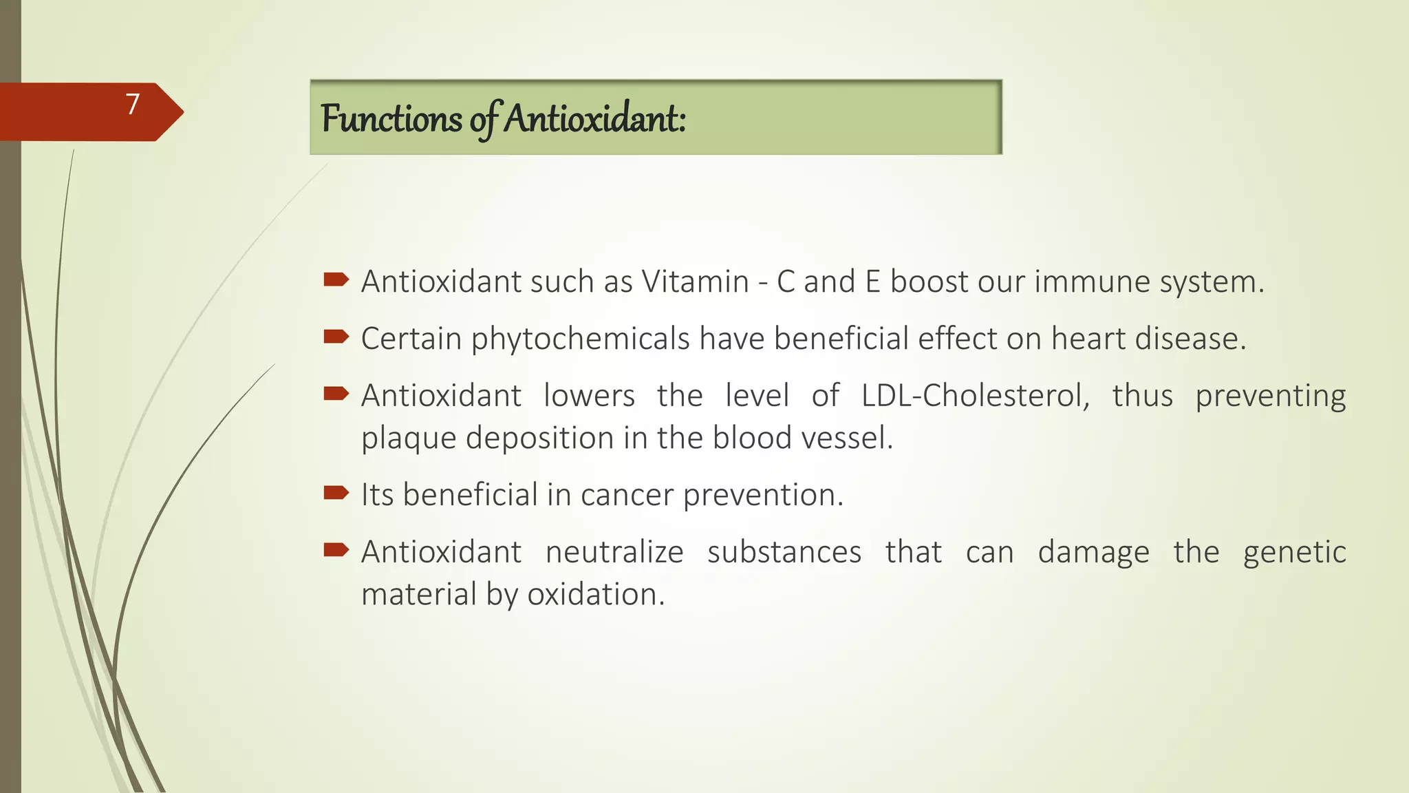PPT on Protective Activity Of Certain Important Antioxidant | PPTX