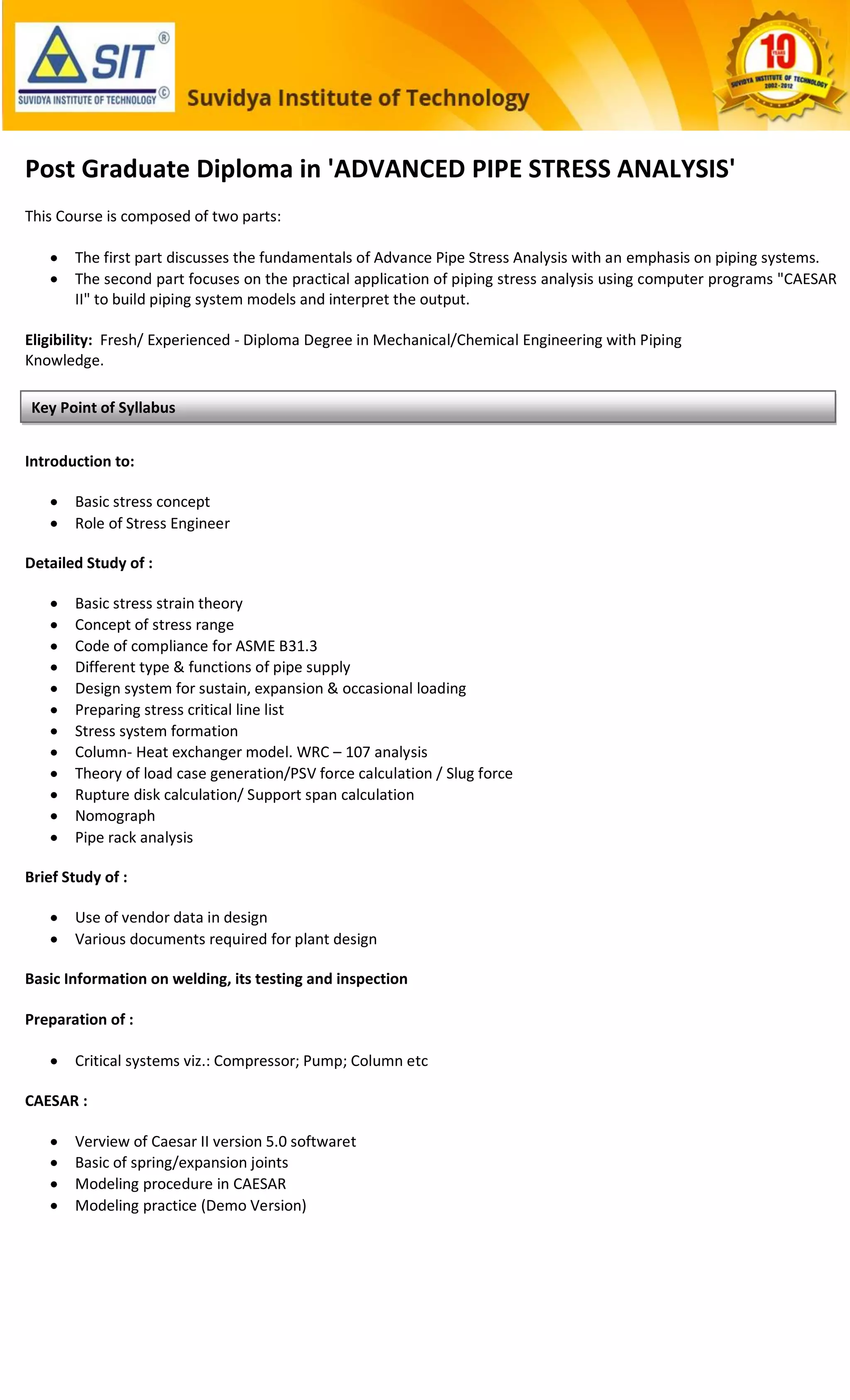 Advance pipe stress analysis | PDF