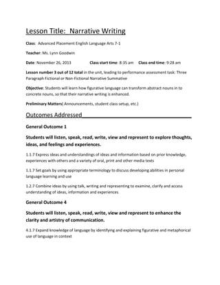 Advance placement ela 7 1 | PDF