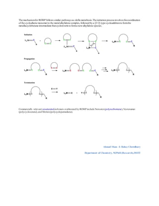 Advance polymer chemistry - Shan Chowdhury | DOCX
