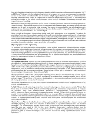 Advance polymer chemistry - Shan Chowdhury | DOCX