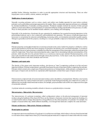 Advance polymer chemistry - Shan Chowdhury | DOCX