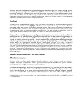 Advance polymer chemistry - Shan Chowdhury | DOCX