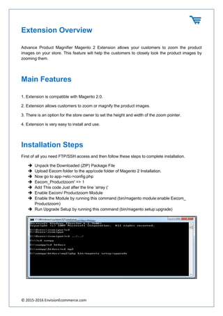 Advance Product Magnifier Magento 2 Extension Documentation | PDF