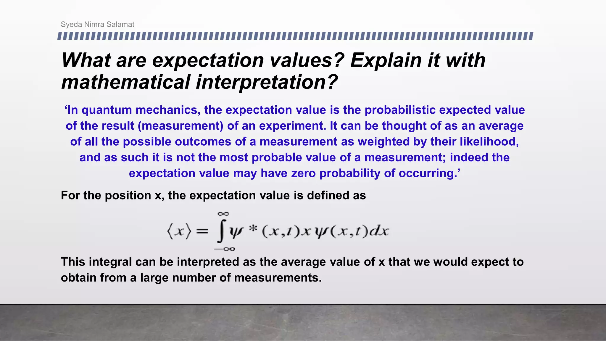 Advance Quantum Mechanics | PPTX