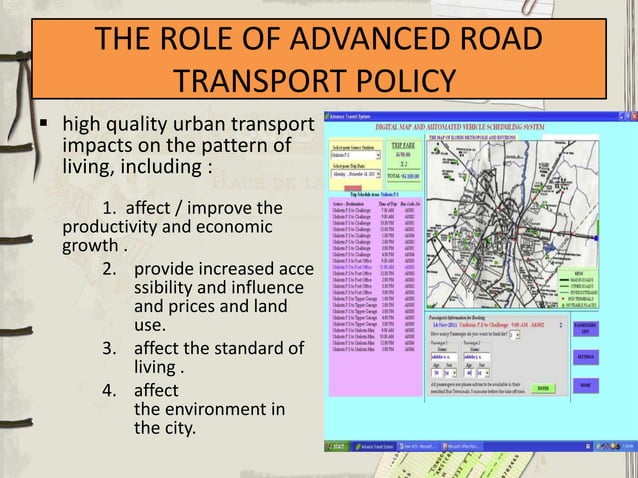Advance road transportation system ppt | PPT