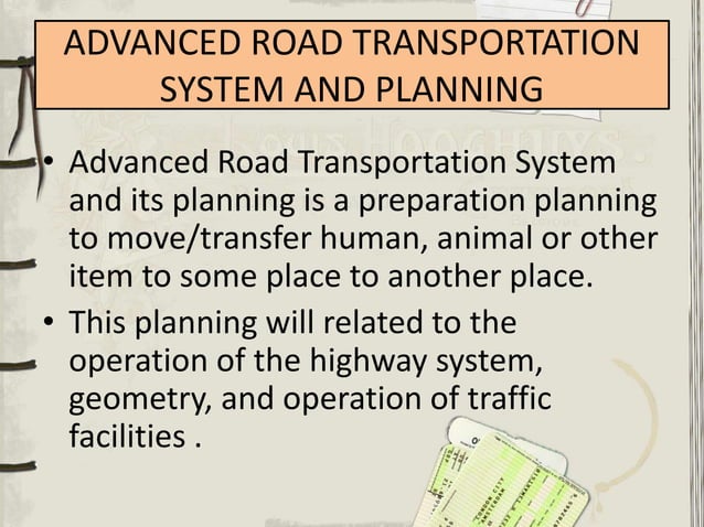 Advance road transportation system ppt | PPT