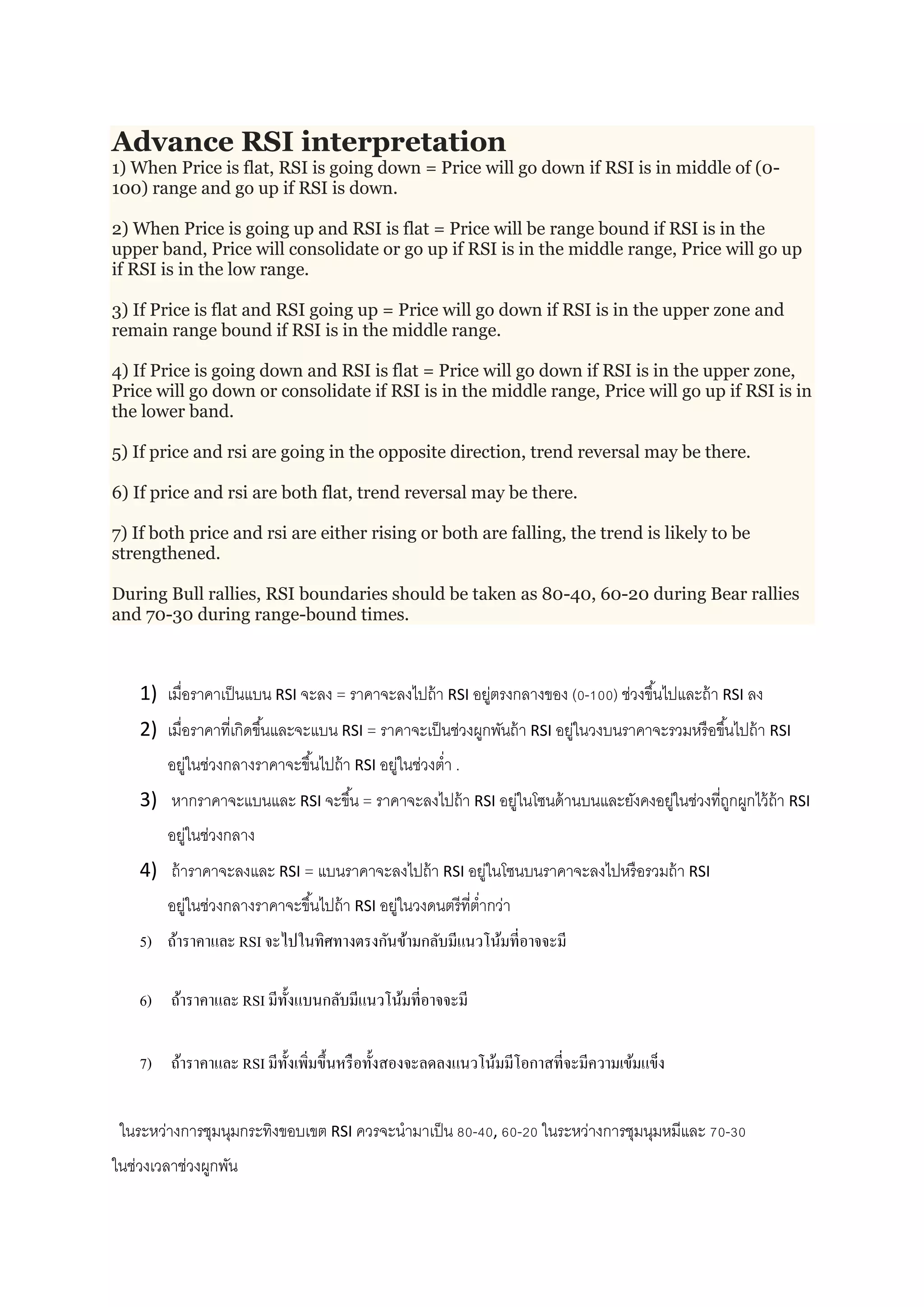 Advance rsi interpretation | DOCX