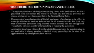 Advance ruling mukund | PPTX