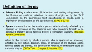 Advance Ruling PPT (11.05.22) Customs Proceedings.pptx