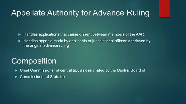 Advance ruling presentation | PPTX | Legal Services Industry | Industries