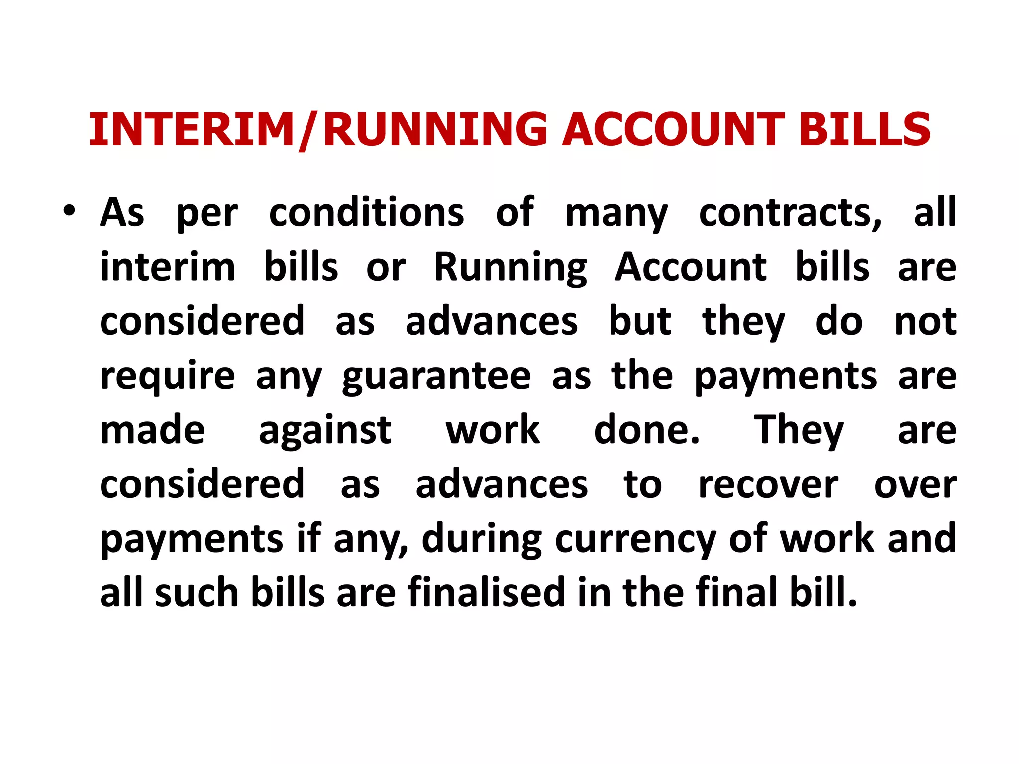 Advance Payments in Works | PPTX