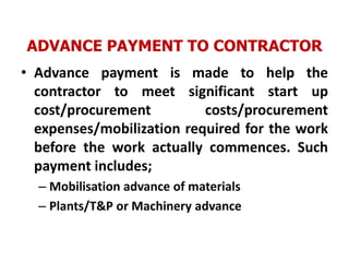 Advance Payments in Works | PPTX