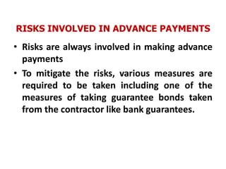 Advance Payments in Works | PPTX