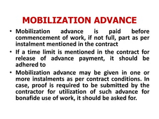 Advance Payments in Works | PPTX