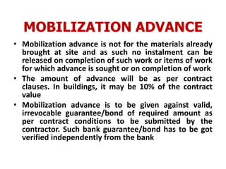 Advance Payments in Works | PPTX