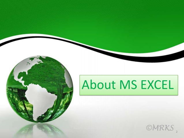 Advances in ms excel | PPSX | Computing | Technology & Computing
