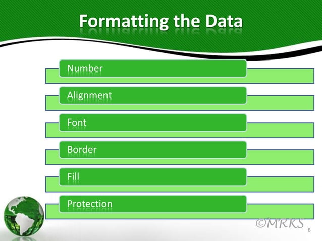 Advances in ms excel | PPSX | Computing | Technology & Computing