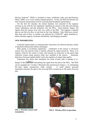 Advances dynamic pile testing technology - Independent Geoscience Pty ...