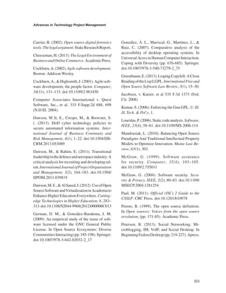 Advances in Technology Project Management: Review of Open Source ...