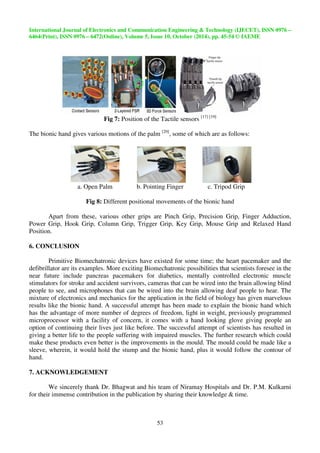 Advances and development in biomechatronics introduction to arm ...