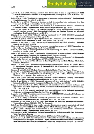 Advances And Research Directions In Data-Warehousing Technology | PDF