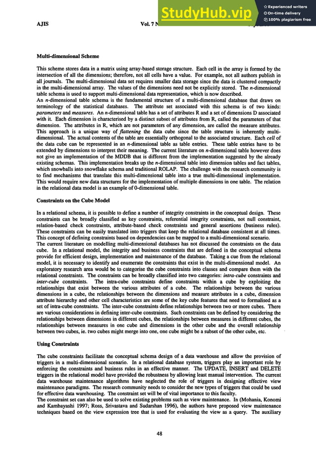 Advances And Research Directions In Data-Warehousing Technology | PDF