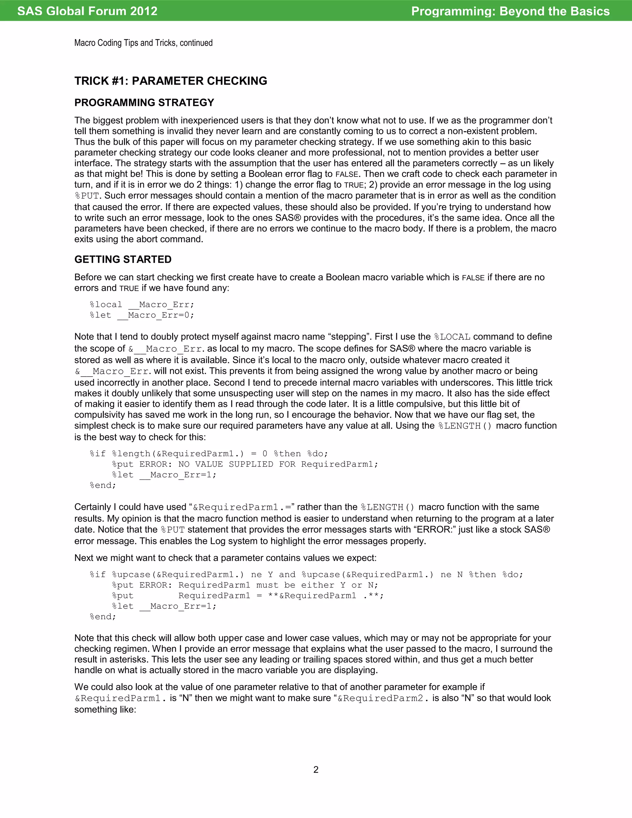 Advance sas useful tricks | PDF