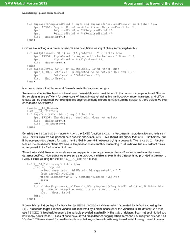 Advance sas useful tricks | PDF