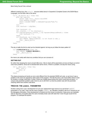Advance sas useful tricks | PDF