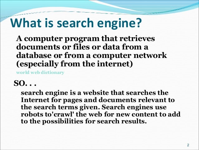 Advance searching techniques